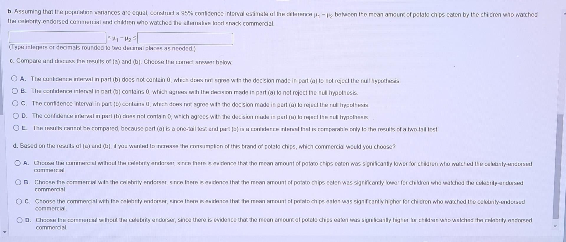 Solved deviation for the children who watched the | Chegg.com