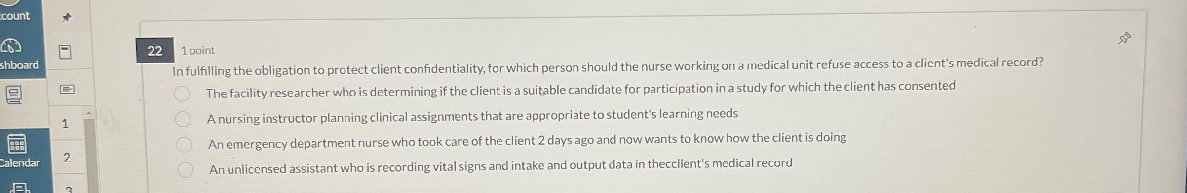 Solved 221 ﻿pointIn fulfilling the obligation to protect | Chegg.com