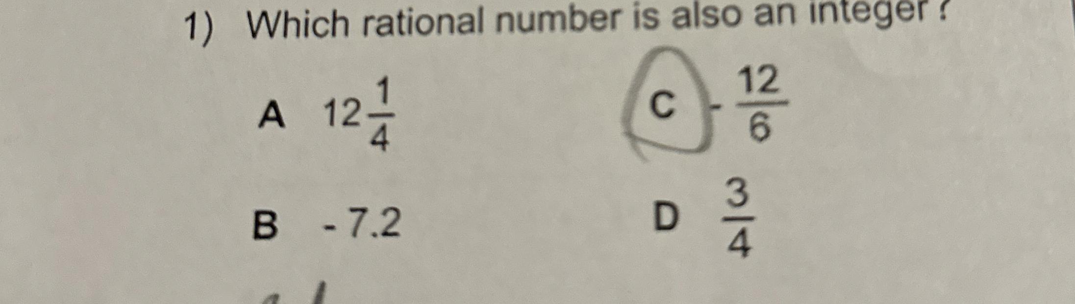 Solved ResetHeWhich rational number is also an integer?A | Chegg.com
