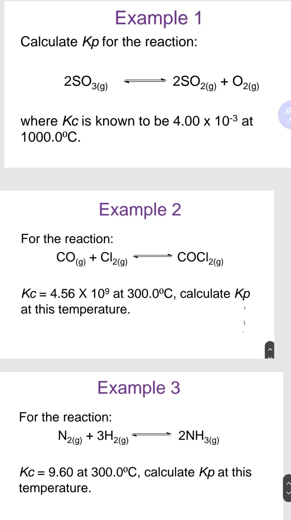 Solved Calculate Kp for the reaction: 2SO3( g)⇌2SO2( g)+O2( | Chegg.com