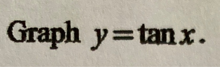 Solved Graph y=tanx. | Chegg.com