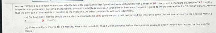 A relay microchip in a telecommunicaticns satelike | Chegg.com