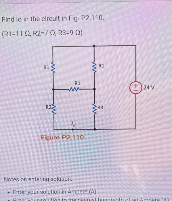 Solved Find Io in the circuit in Fig. P2.110. | Chegg.com