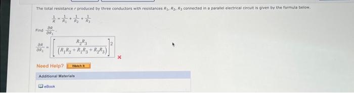 Solved 7.2 (13) the total resistance r produced by three | Chegg.com