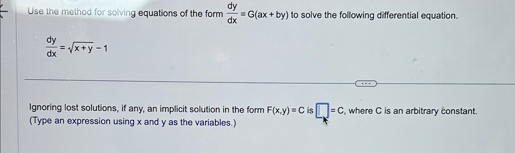 Solved Use the method for solving equations of the form | Chegg.com