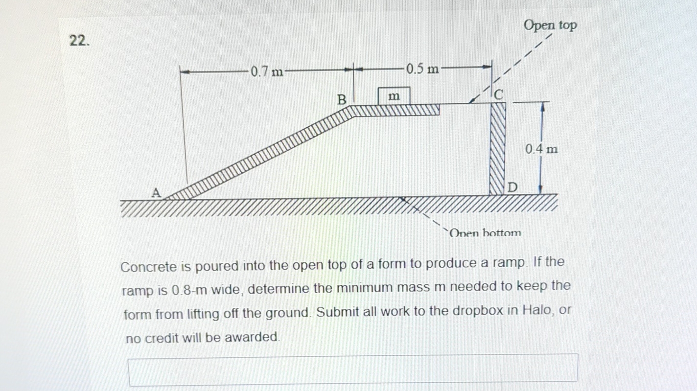 Solved Concrete is poured into the open top of a form to | Chegg.com
