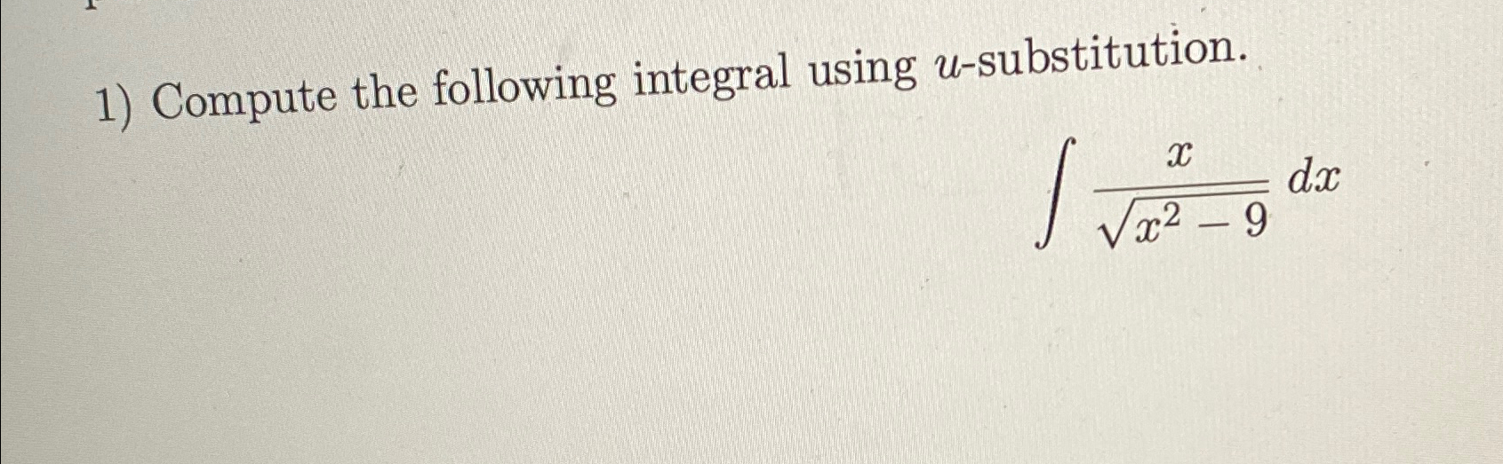 Solved Compute the following integral using | Chegg.com