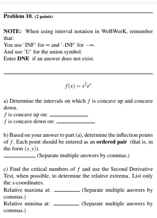 Solved Problem 10. (2 ﻿points)NOTE: When using interval | Chegg.com