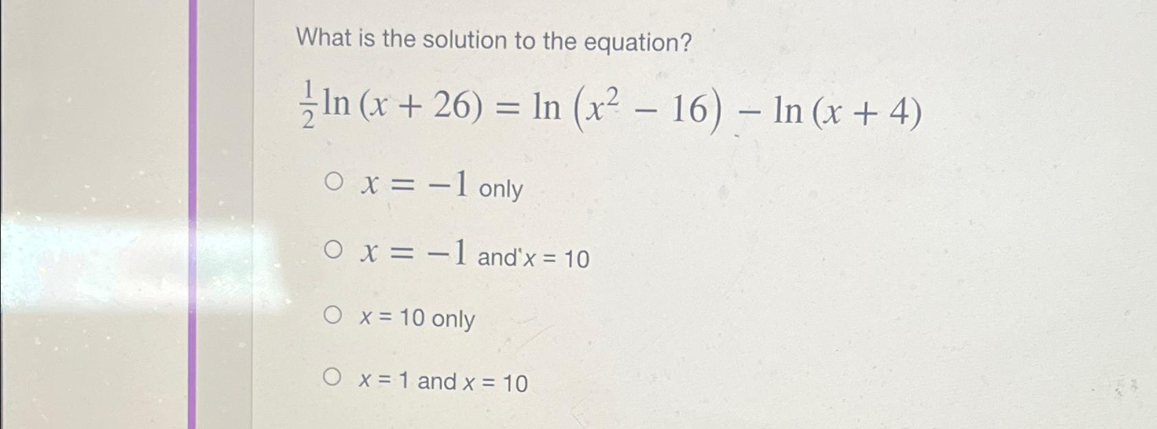 Solved What is the solution to the | Chegg.com
