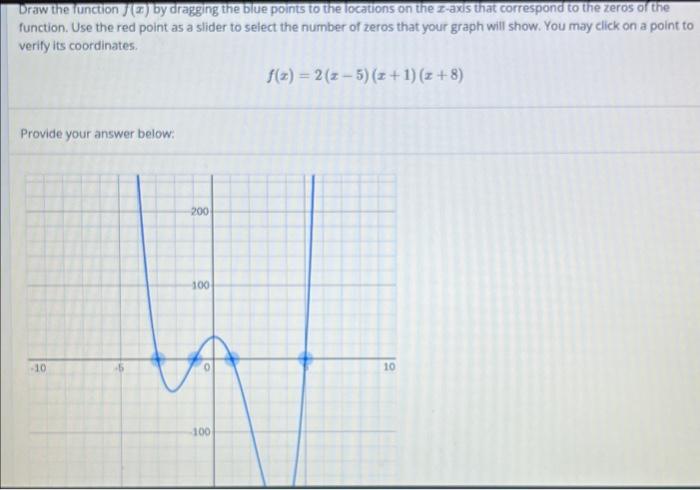 Solved Draw the function f(x) by dragging the blue points to | Chegg.com