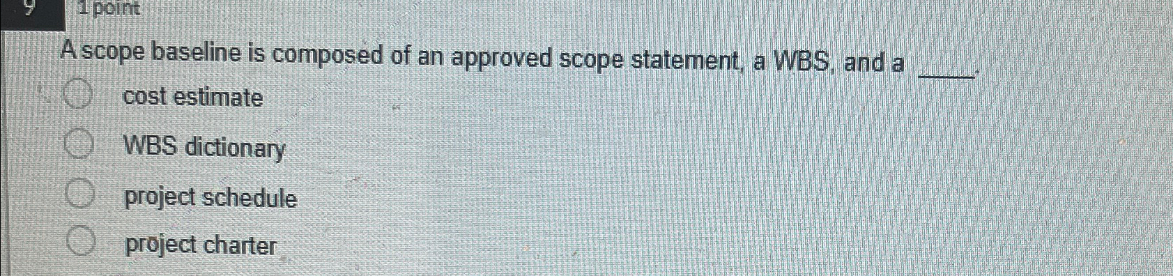 Solved Ascope baseline is composed of an approved scope | Chegg.com