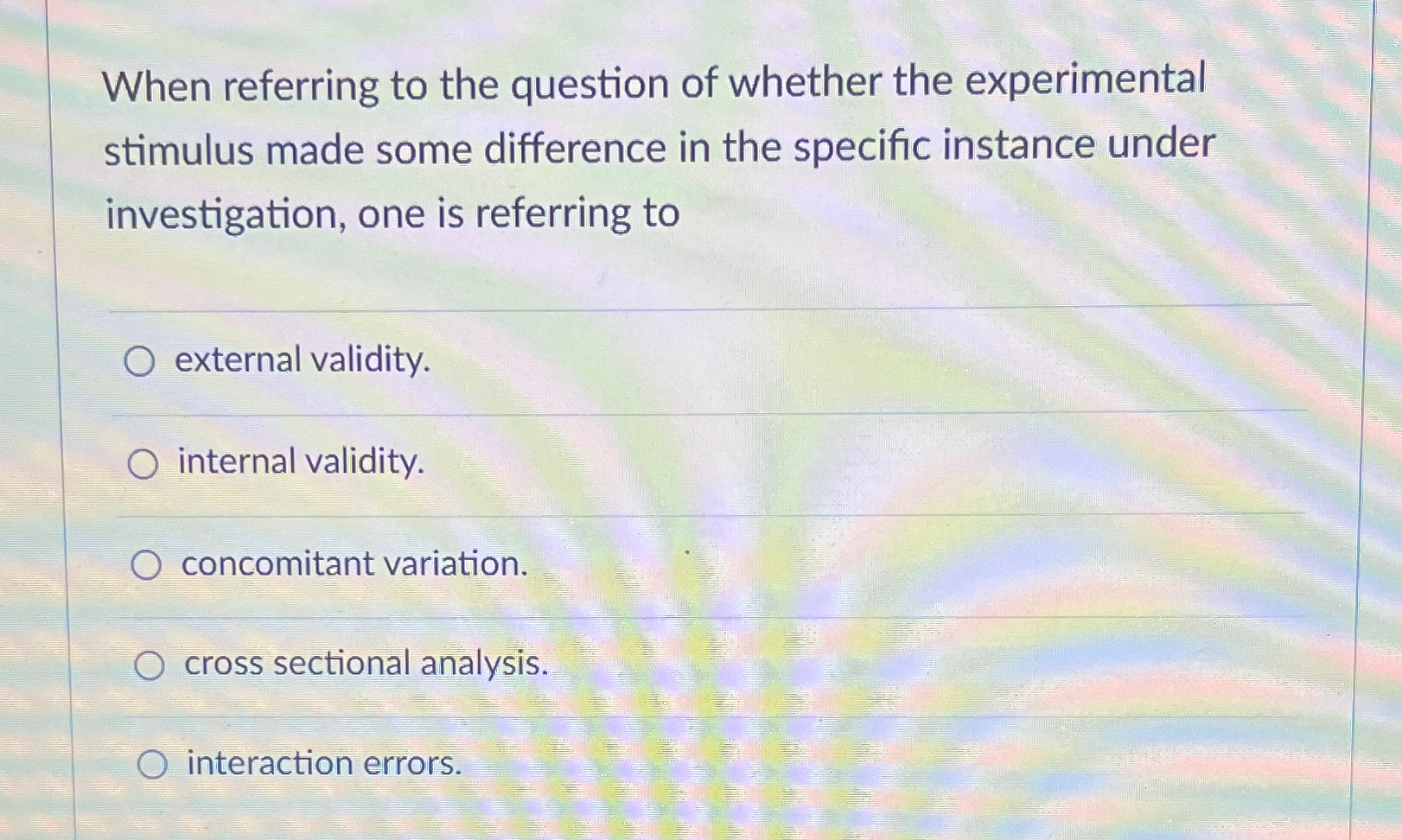 Solved When referring to the question of whether the | Chegg.com