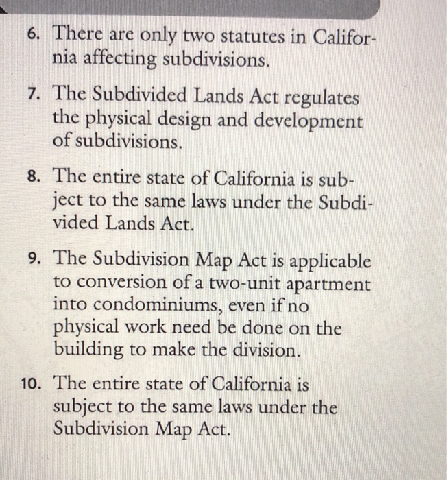 6. There are only two statutes in Califor- nia | Chegg.com