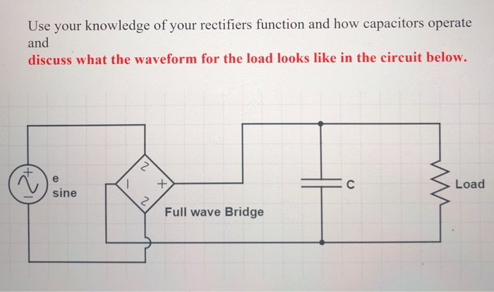 Solved Use your knowledge of your rectifiers function and | Chegg.com