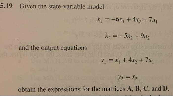 Solved Given the state-variable model | Chegg.com