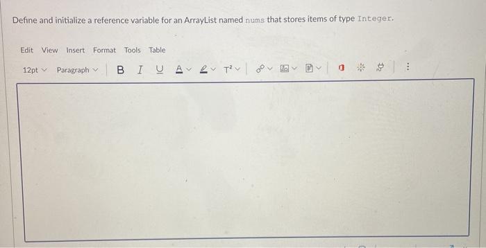 Solved Define And Initialize A Reference Variable For An 1323