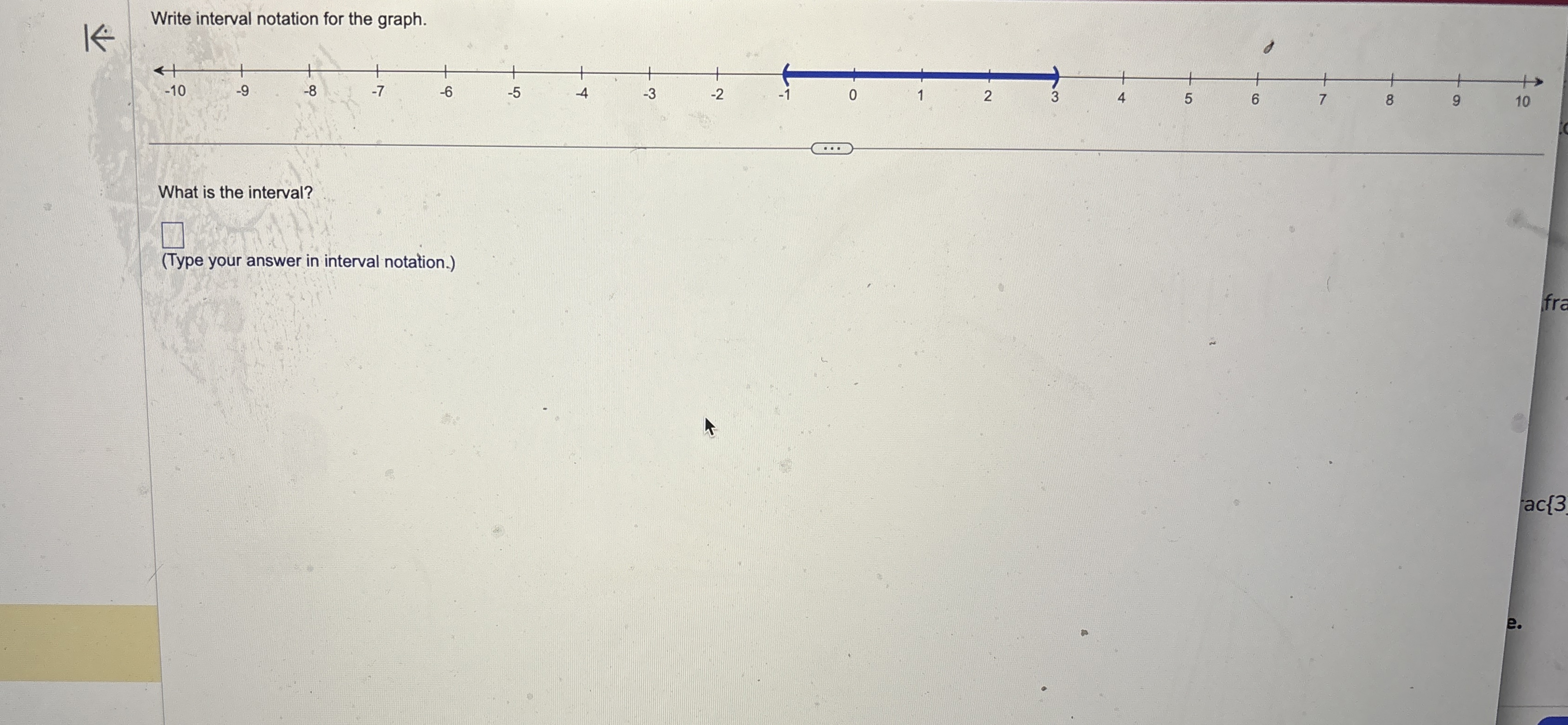 Solved Write interval notation for the graph.What is the | Chegg.com