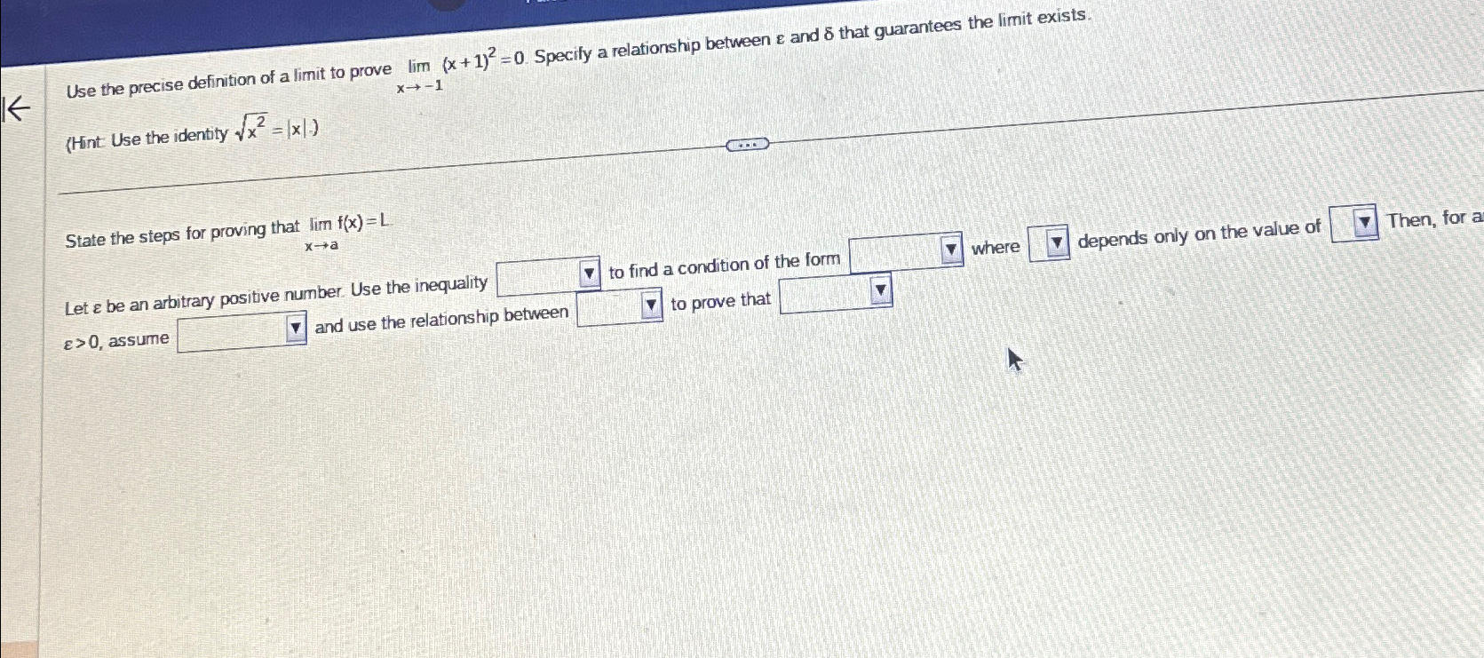 Solved Use the precise definition of a limit to prove | Chegg.com