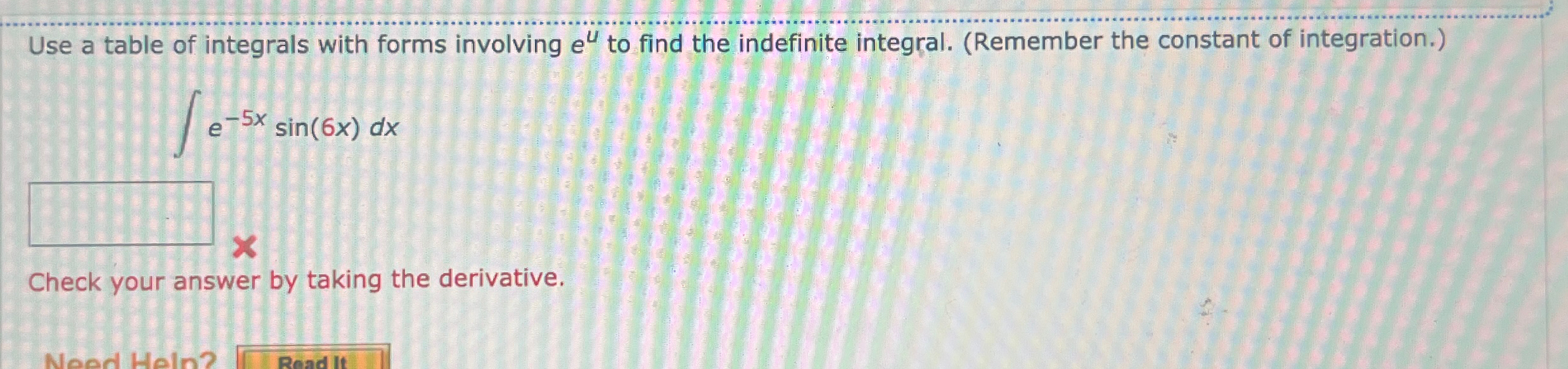 Solved Use a table of integrals with forms involving eu ﻿to | Chegg.com