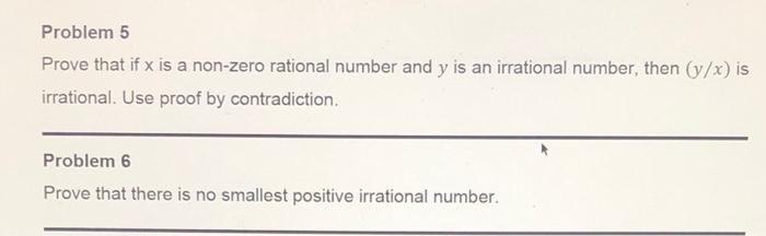 Solved Problem 5 Prove that if x is a non-zero rational | Chegg.com
