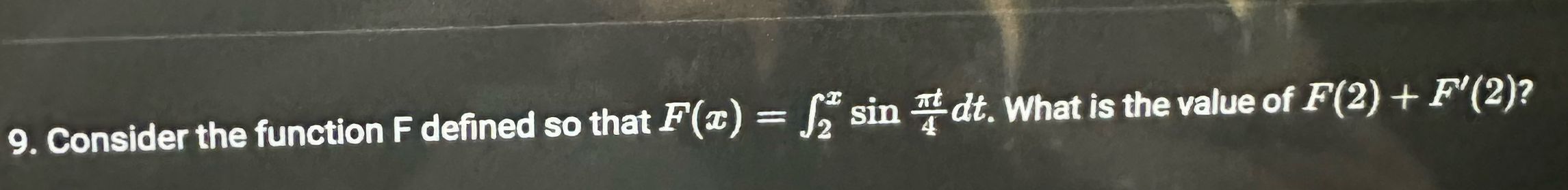 Solved Consider the function F ﻿defined so that | Chegg.com