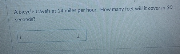 Solved A bicycle travels at 14 ﻿miles per hour. How many | Chegg.com
