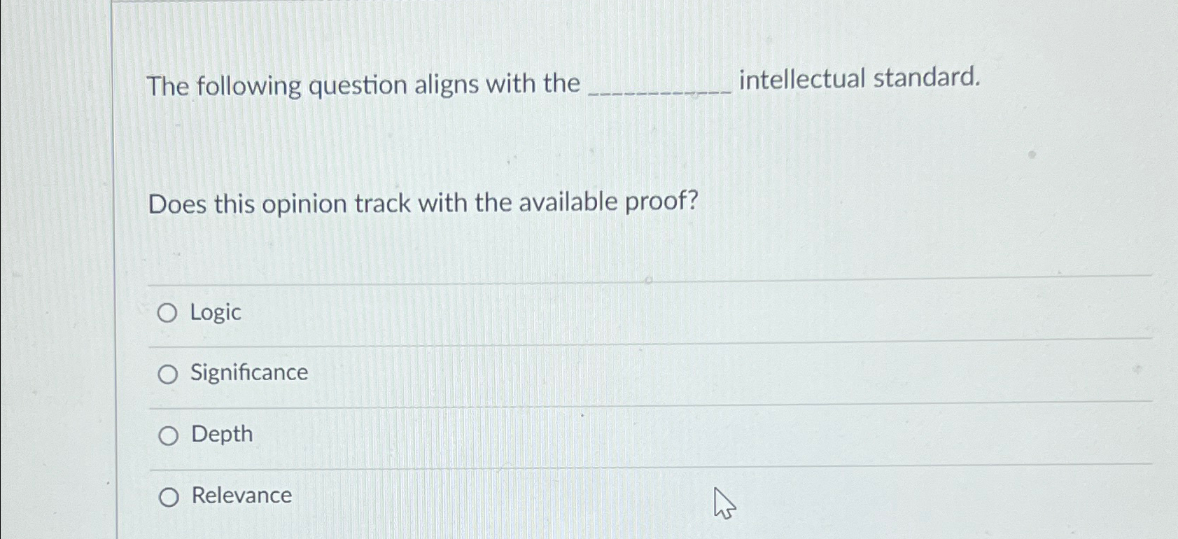 Solved The following question aligns with the intellectual | Chegg.com