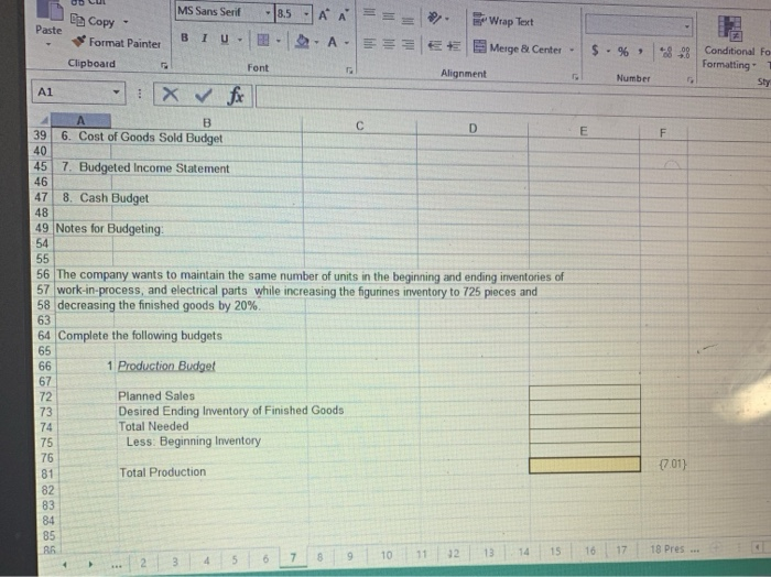 Solved FILE HOME INSERT PAGE LAYOUT FORMULAS DATA Cut -10A | Chegg.com
