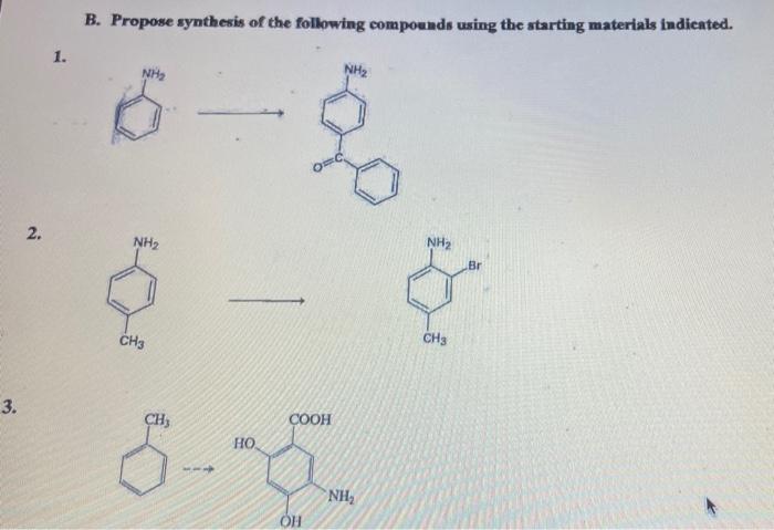 Solved B. Propose synthesis of the following compounds using | Chegg.com