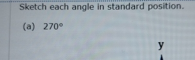 Solved Sketch each angle in standard position.(a) 270° | Chegg.com
