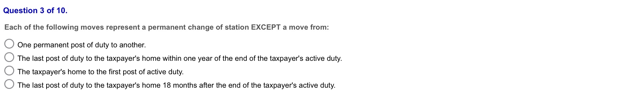 Solved Question 3 ﻿of 10.Each of the following moves | Chegg.com