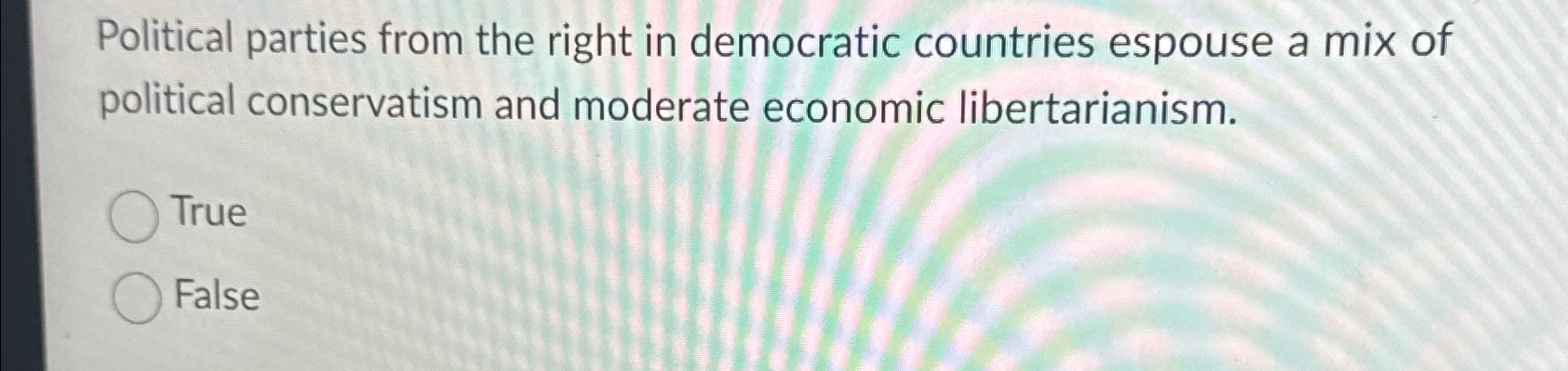 Solved Political parties from the right in democratic | Chegg.com