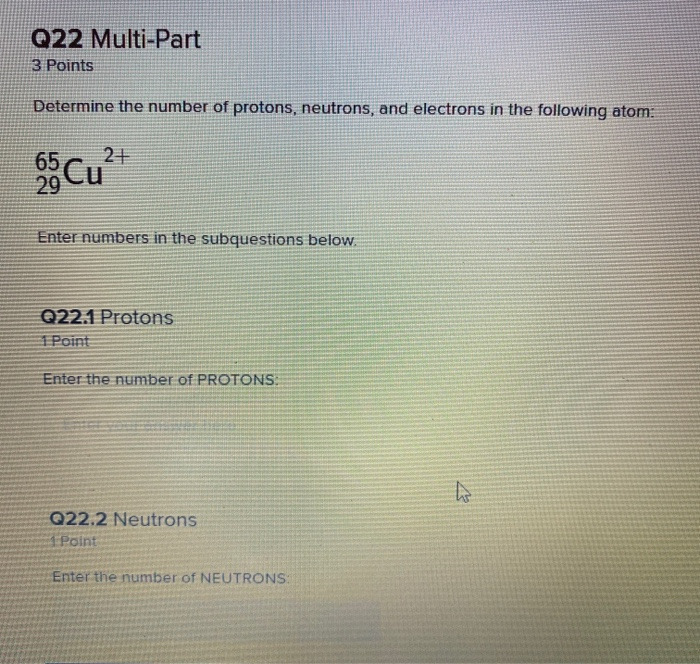 Solved Q22 Multi-Part 3 Points Determine the number of | Chegg.com