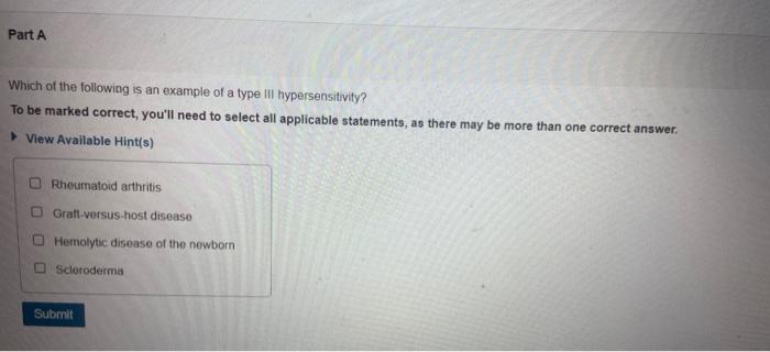Which of the following is an example of a type III | Chegg.com