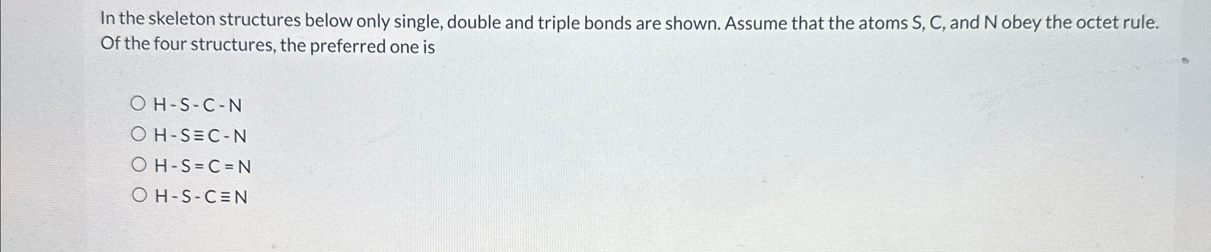 Solved In the skeleton structures below only single, double | Chegg.com