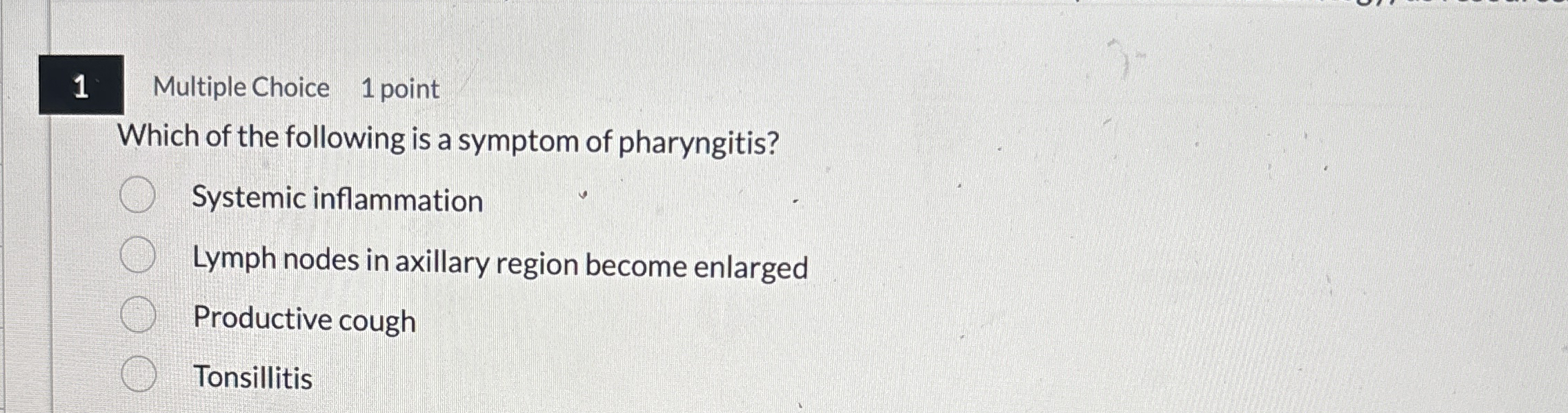 Solved 1 Multiple Choice 1 pointWhich of the following is | Chegg.com Solved 1 Multiple Choice 1 pointWhich of the following is | Chegg.com
