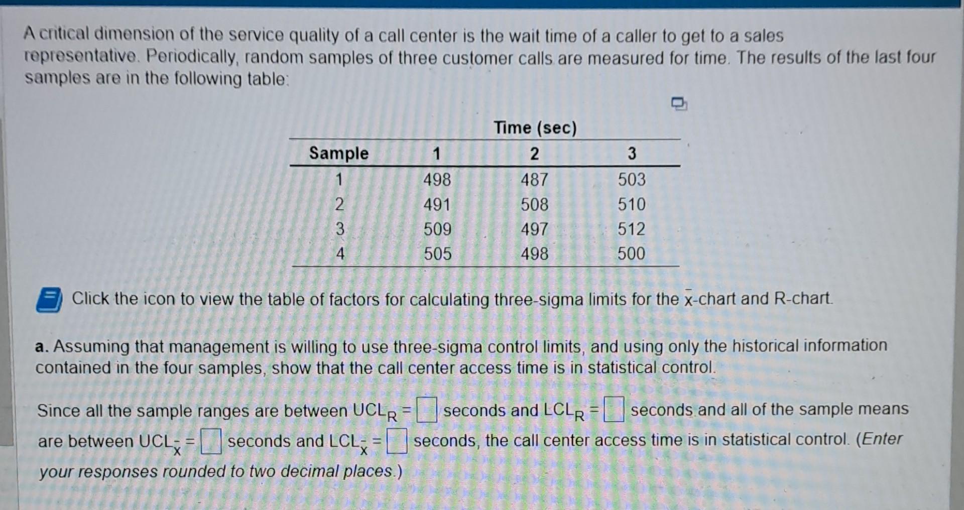 Solved A critical dimension of the service quality of a call | Chegg.com