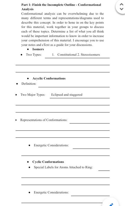 Solved Part 1: Finish the Incomplete Outline - | Chegg.com