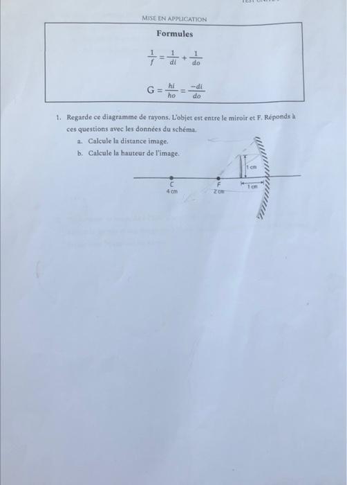 Solved This is grade 10 physics in French. I need these | Chegg.com