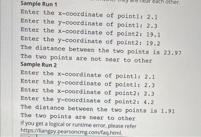 Solved (The Point class) Design a class named Point to | Chegg.com