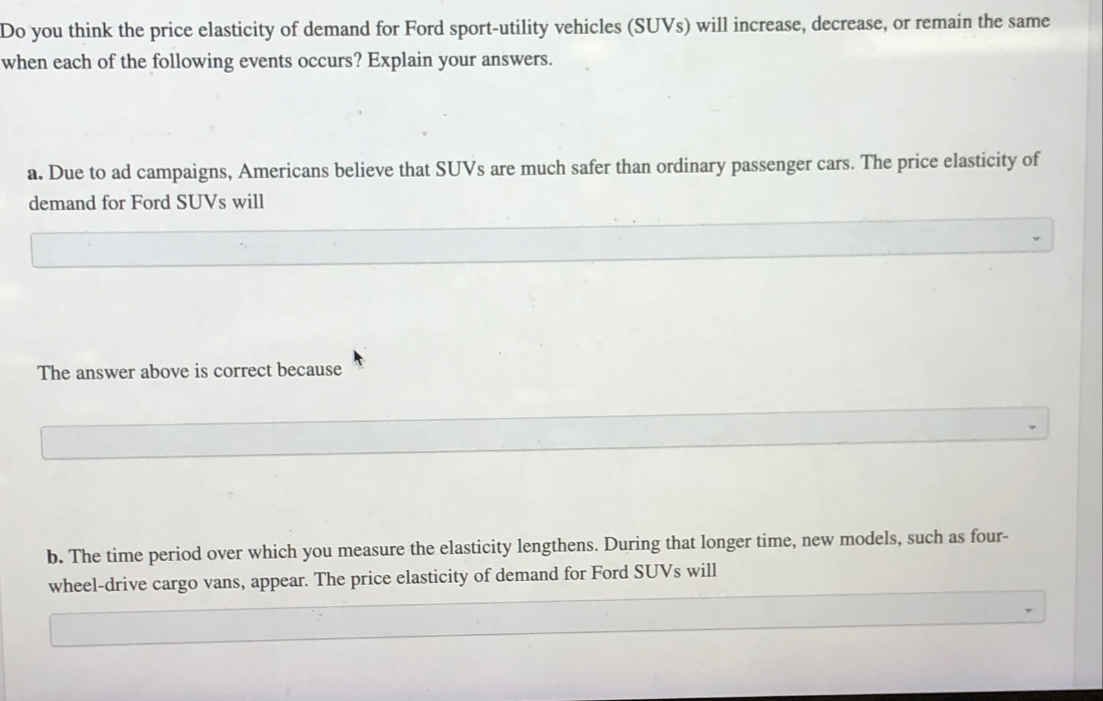 Solved Do you think the price elasticity of demand for Ford | Chegg.com