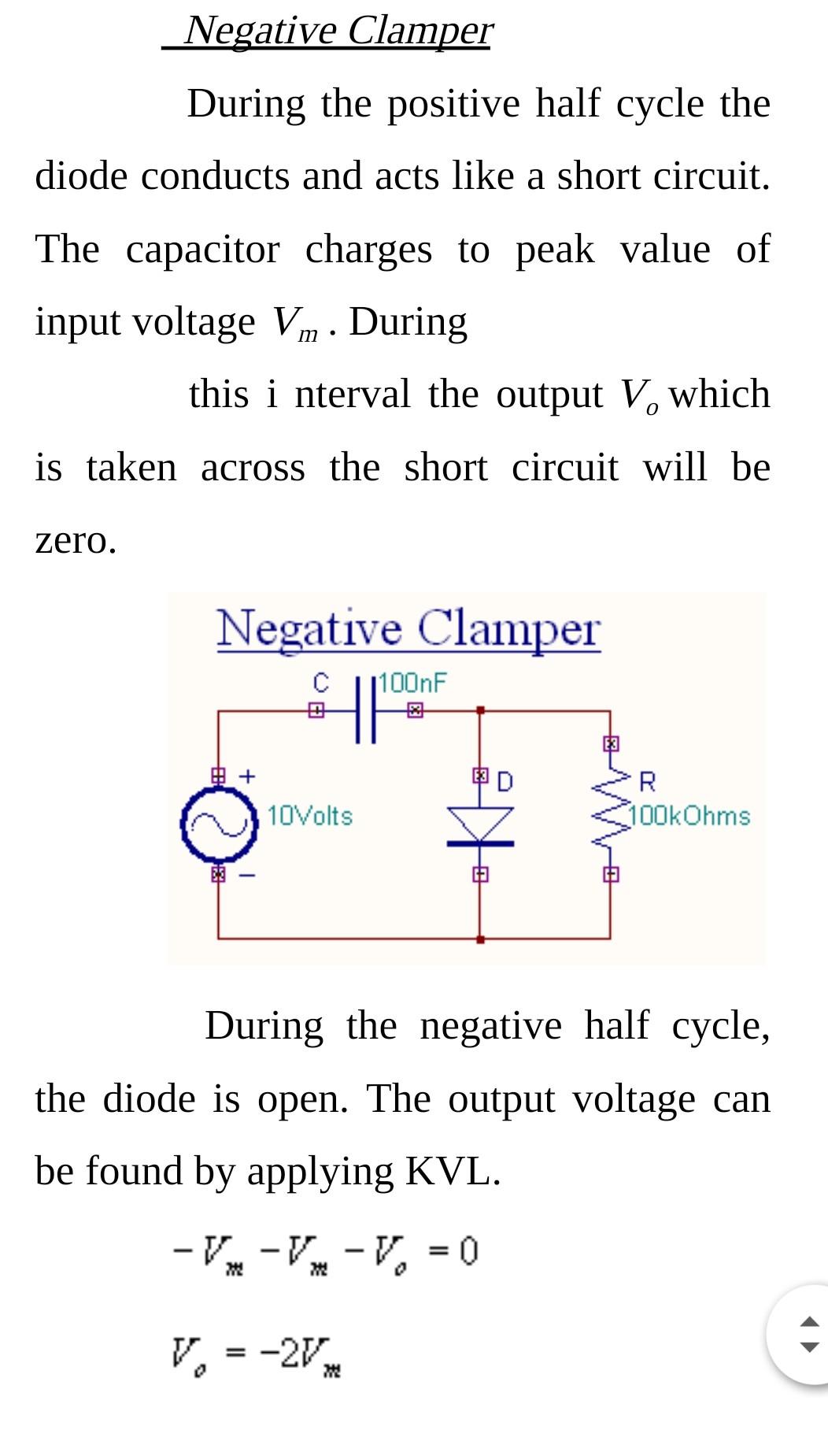Solved 6 .CLAMPER - CIRCUITS Aim: To simulate a clamper | Chegg.com