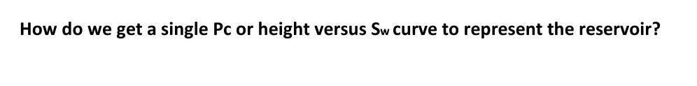 Solved How do we get a single Pc or height versus Sw curve | Chegg.com