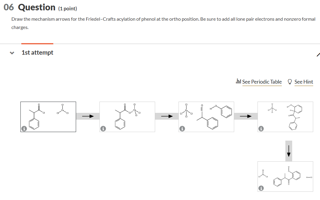 Solved 06 ﻿Question (1 ﻿point) ﻿Draw the mechanism arrows | Chegg.com