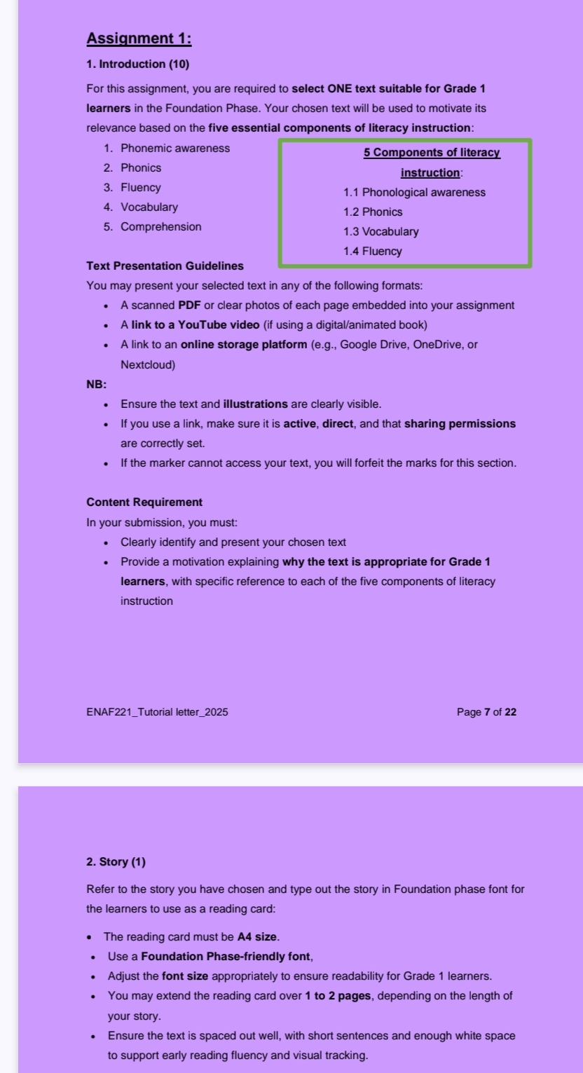 Assignment 1:Introduction (10)For this assignment, | Chegg.com