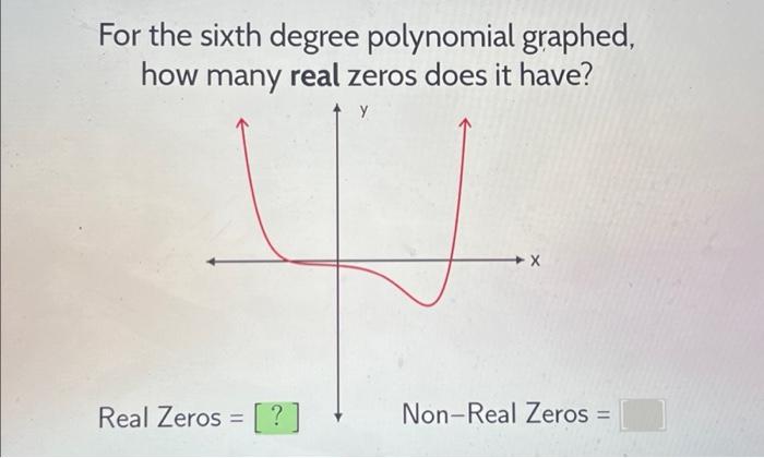 Solved For the sixth degree polynomial graphed, how many | Chegg.com