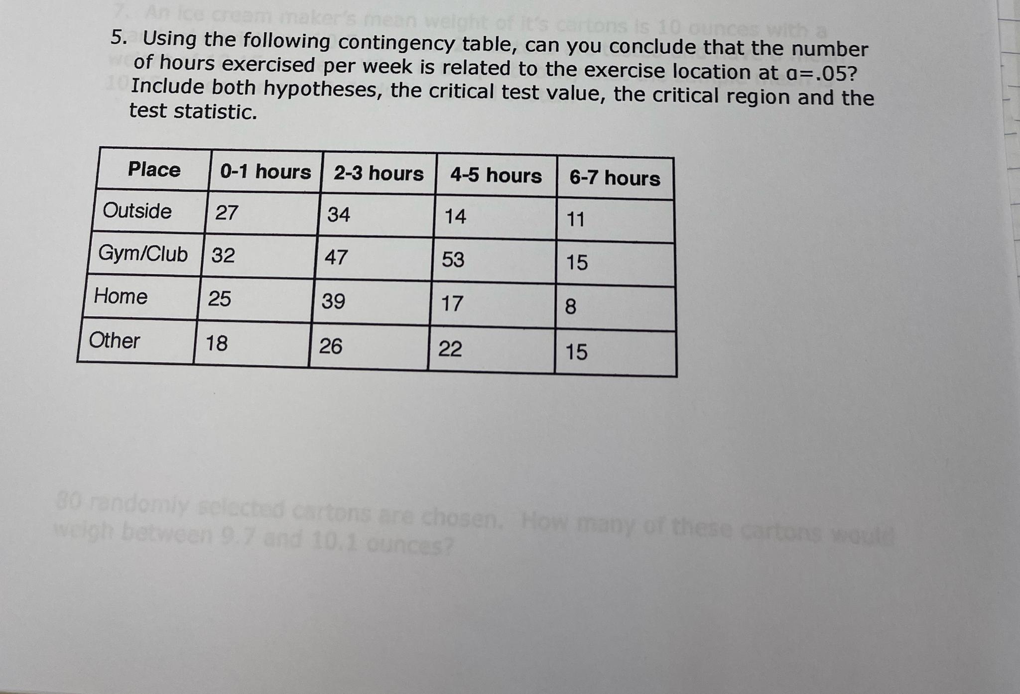 Solved Using the following contingency table, can you | Chegg.com