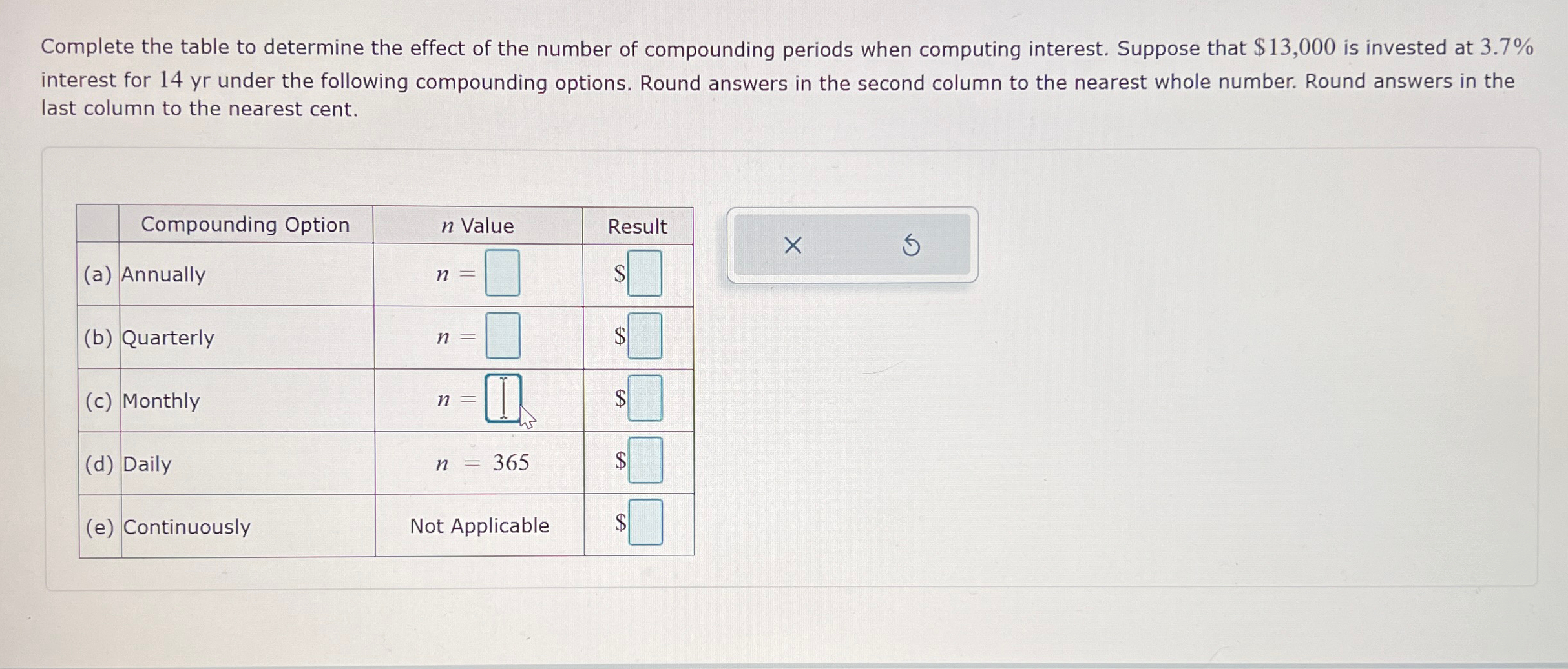 Solved Complete the table to determine the effect of the | Chegg.com