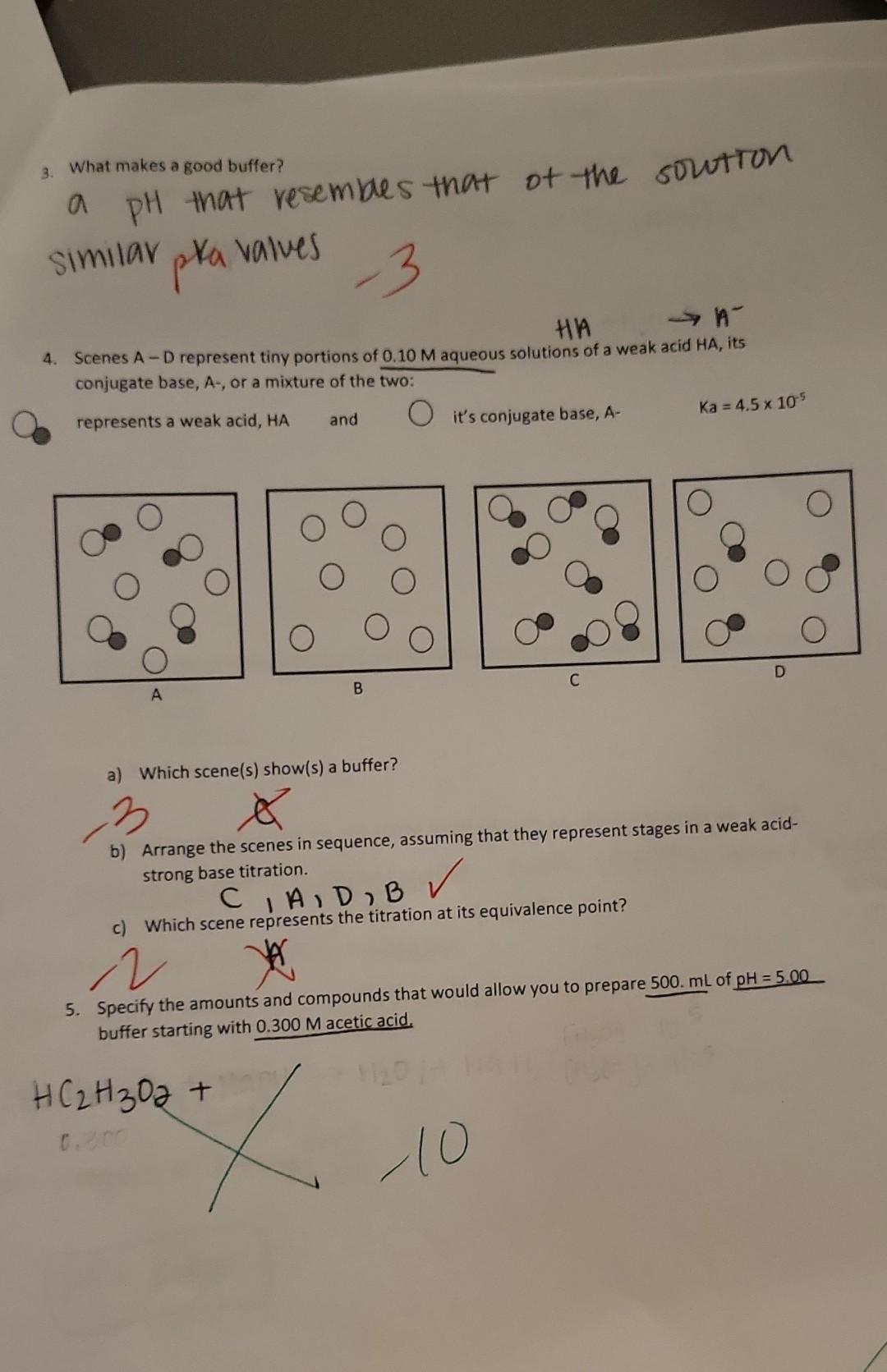 Solved 3. What makes a good buffer? a pH that resembles that | Chegg.com