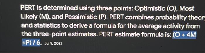 Solved Find: Pert chart/analysis and calculate Cost | Chegg.com